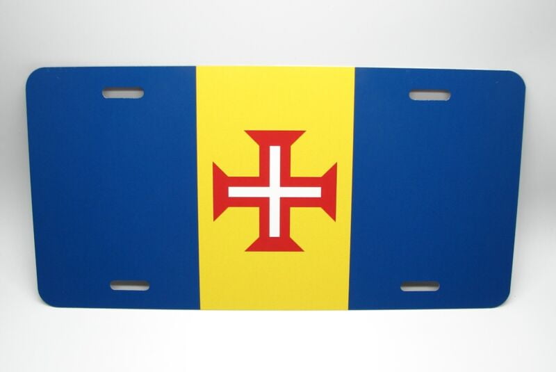 MADEIRA FLAG METAL CAR LICENSE PLATE AUTOTAG - Aluminum ( 12 inch x 6 ...