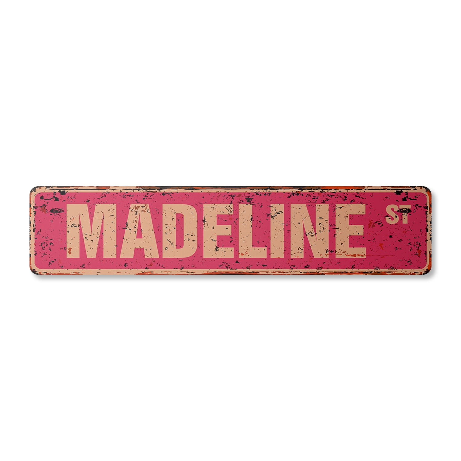 MADELINE Vintage Plastic Street Sign Childrens Name Room Sign | Indoor ...