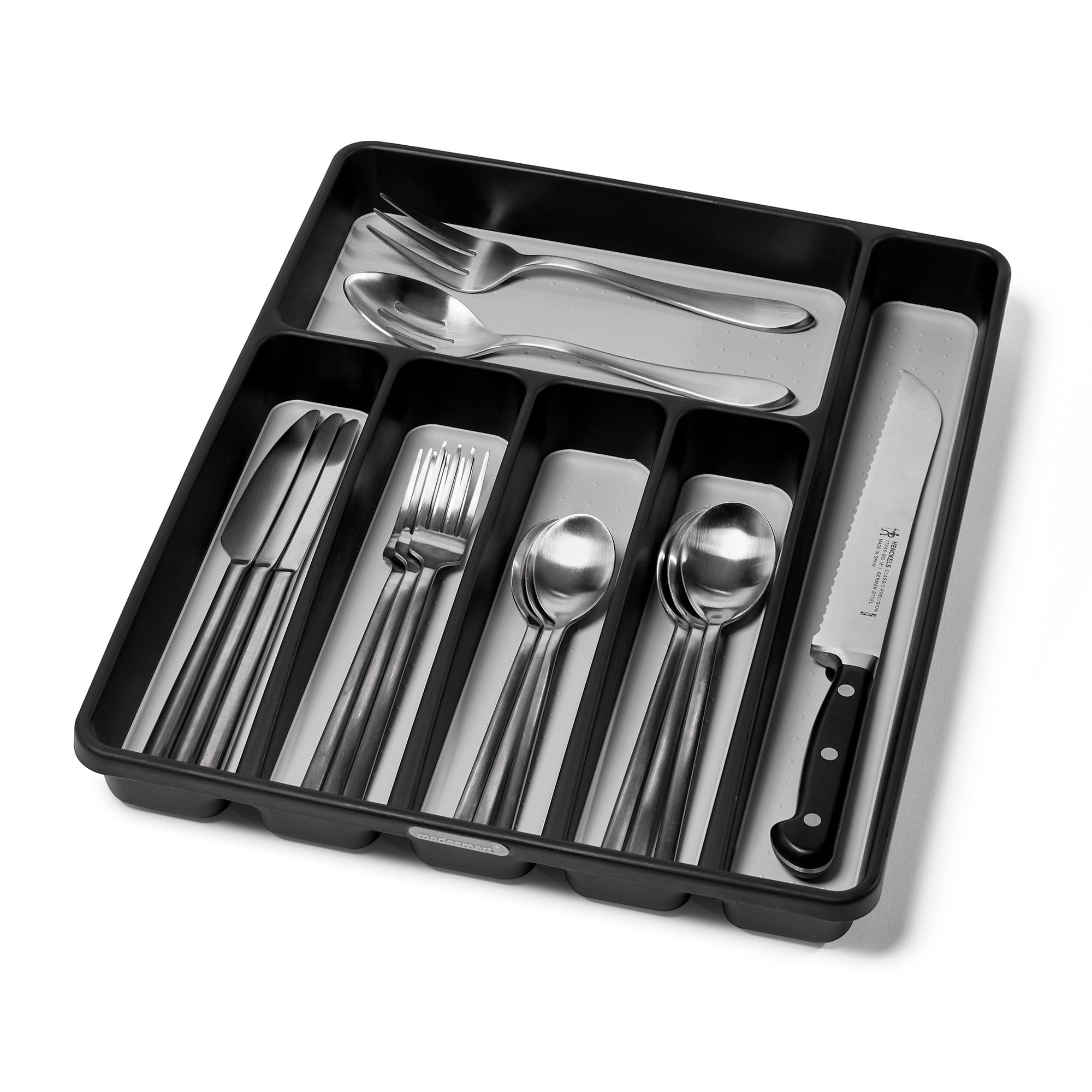 madesmart Large Silverware Tray, 6-Compartment Kitchen Drawer Organizer ...
