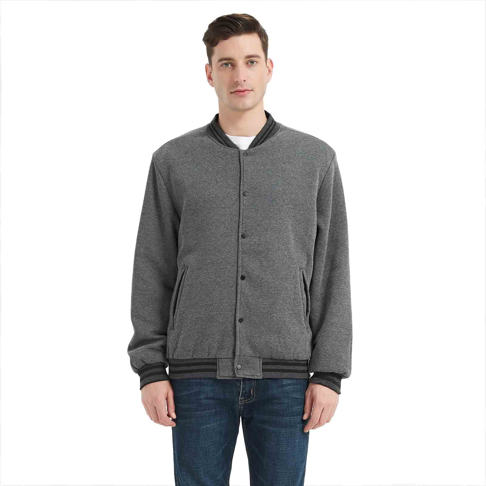 MADHERO Mens Casual Reversible Varsity Jacket Fashion Baseball Bomber ...