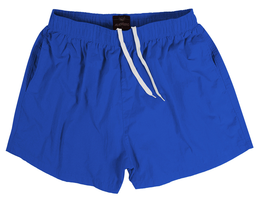 MADHERO Swim Trunk Blue Trunks Men Swim Trunks with Lining with Elastic ...