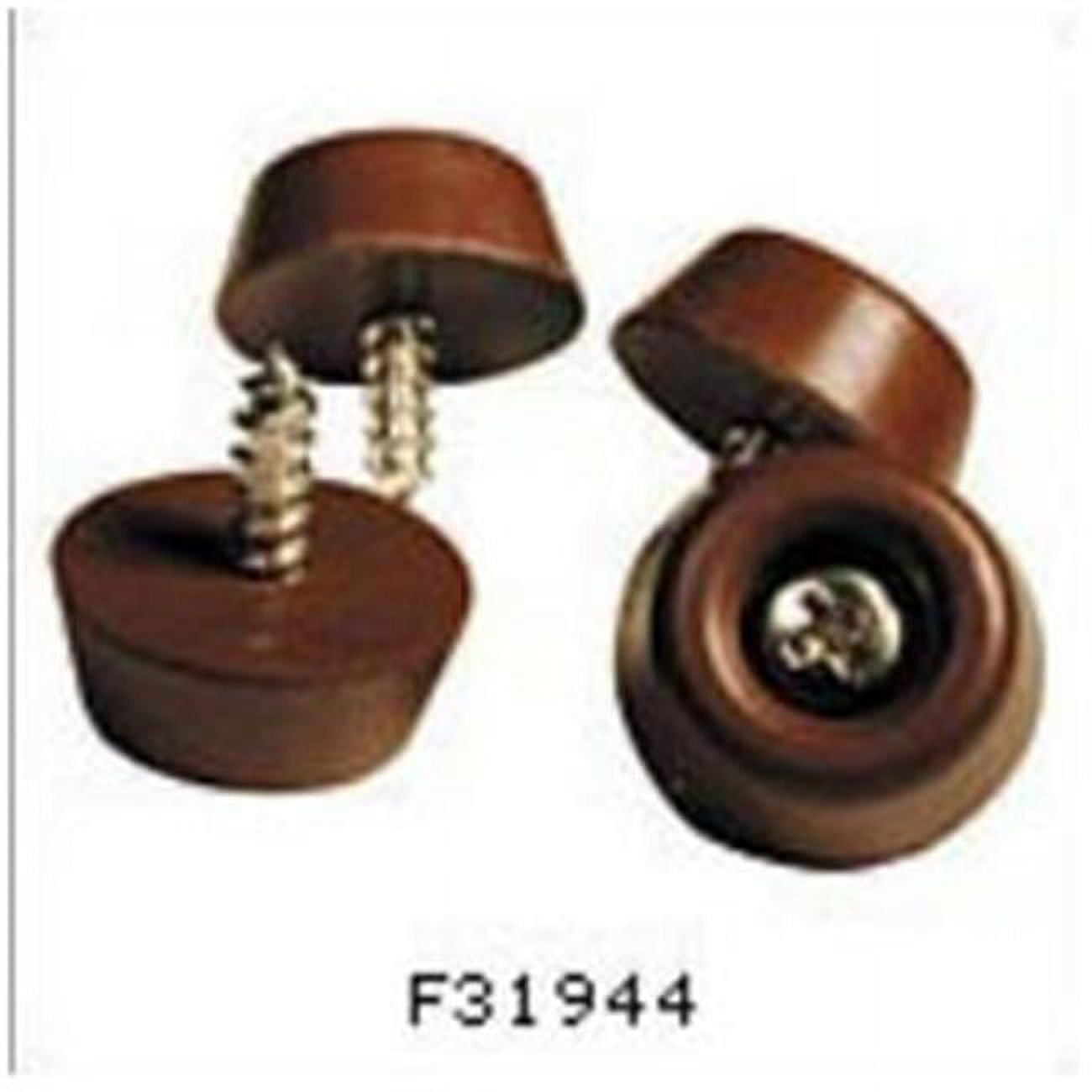 MADICO F31944 .88 in. Round Rubber Screw Bumpers - Brown - 10 Packs ...