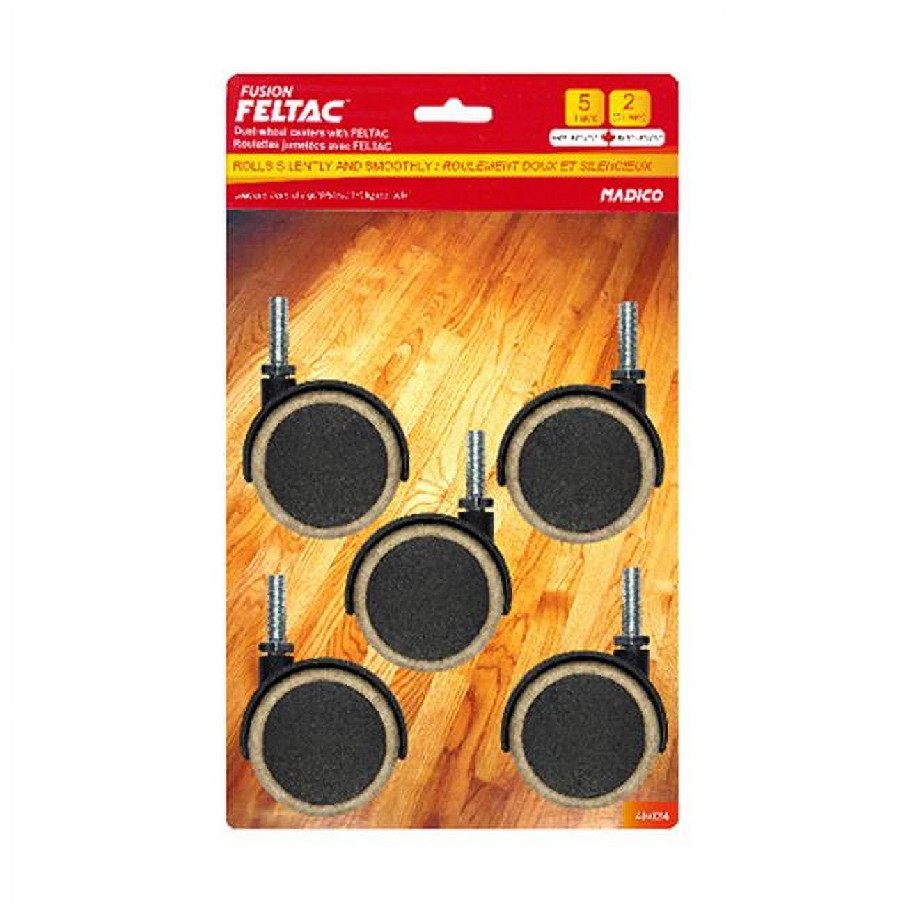 MADICO F48034 2 in. Threaded Stem 5 Pack Feltac Fusion Wheel - Walmart.com