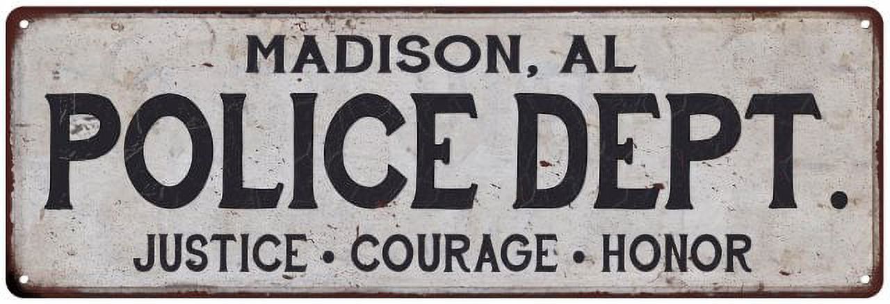 MADISON, AL POLICE DEPT. Home Decor Metal Sign Gift 6x18 206180012801 ...