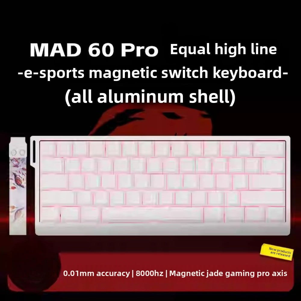 MADLIONS MAD 60/68HE Gaming Magnetic Switch Keyboard 61/68 Key Wired ...