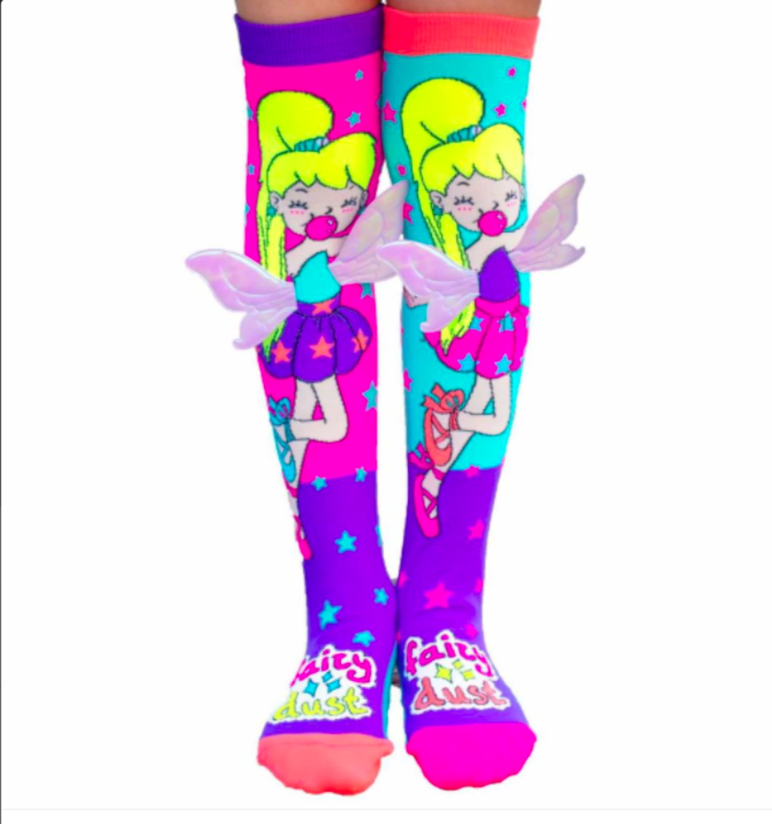 MADMIA Fairy Dust Kids Adults Long Knee High Socks - Girls Pair - Multi ...