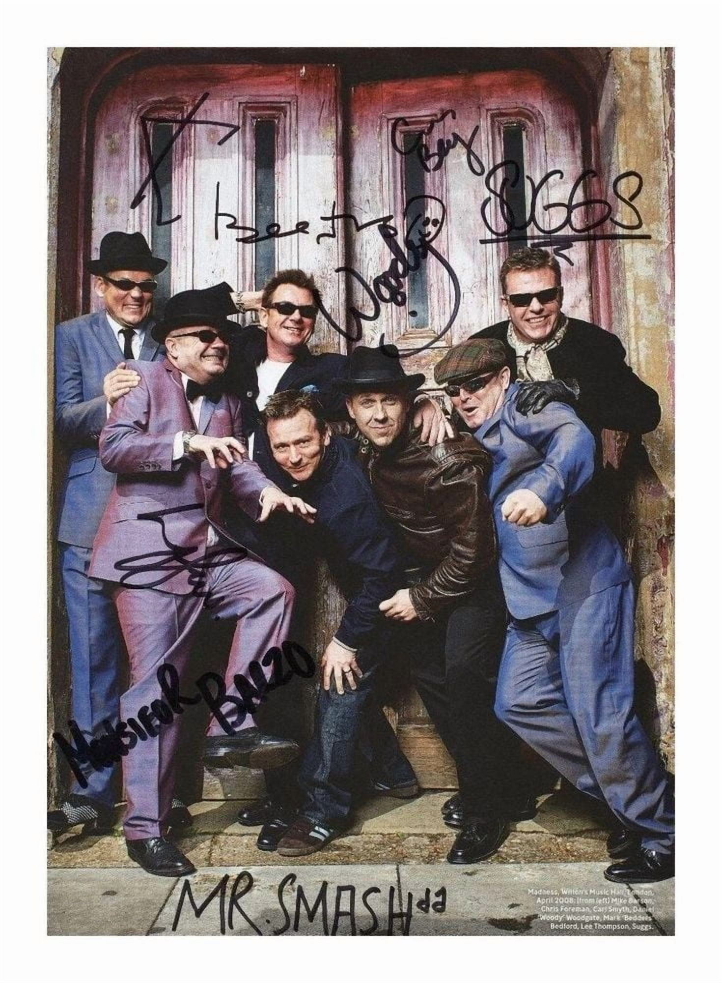 MADNESS ENTIRE GROUP AUTOGRAPHED SIGNED POSTER REPRINT - Vintage Style ...