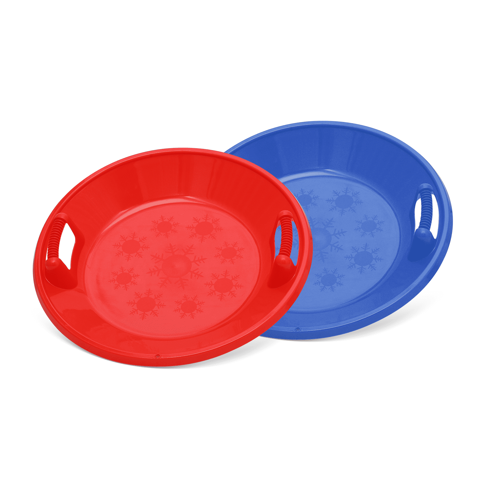 MADOG 2 Pack 25" Round Snow Saucer Sled, Plastic Disc Sleds Downhill ...