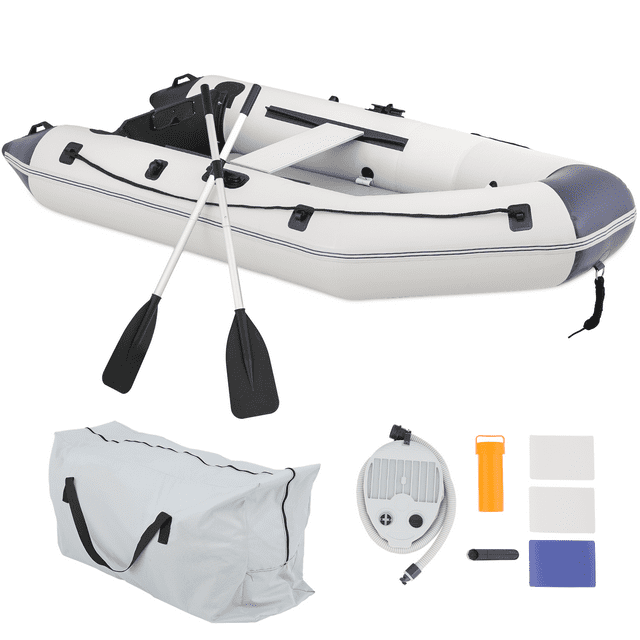 MADOG 3-Person Inflatable Dinghy Boat, 9' Tender Fishing Boat Kayak ...