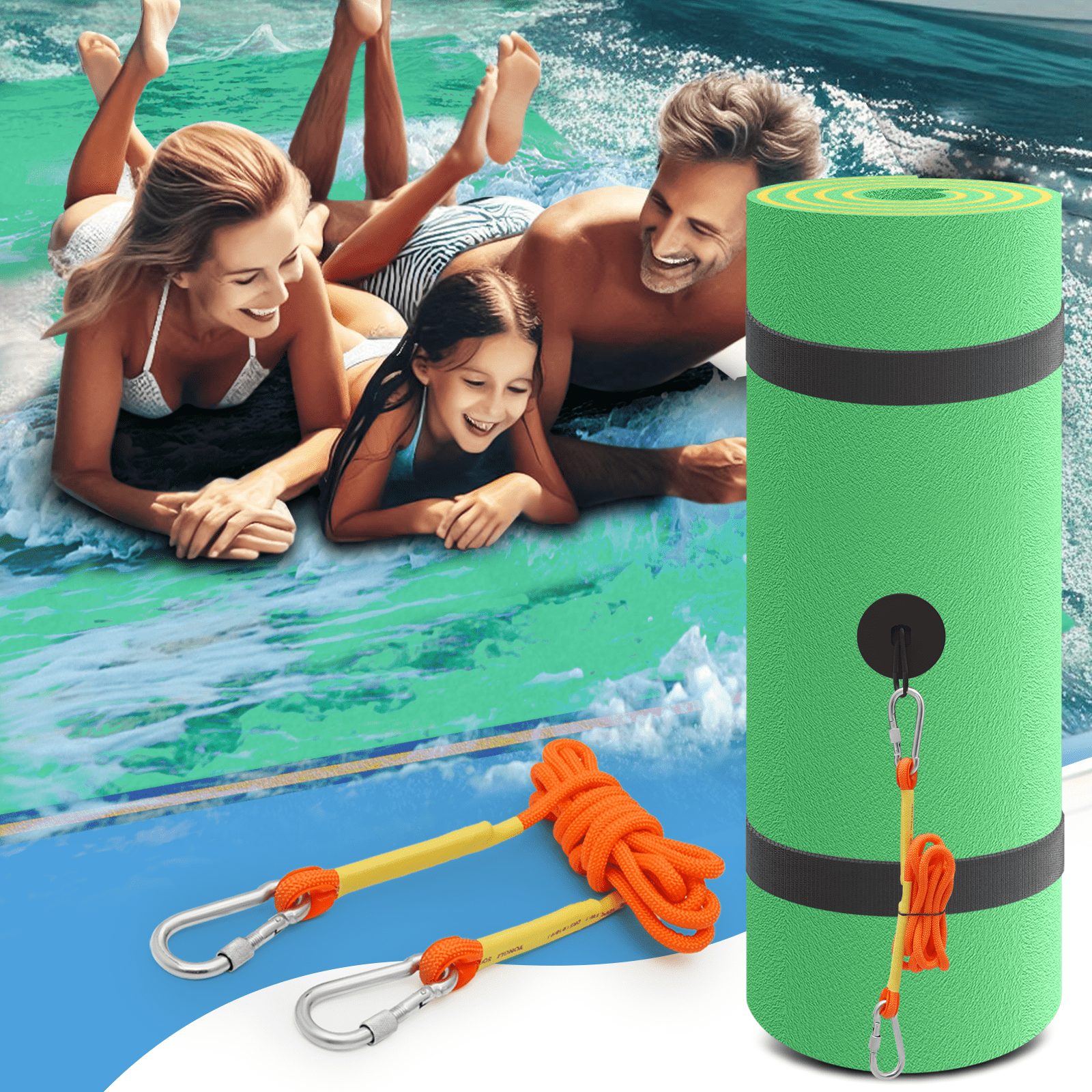 Free Shipping! MADOG 7x3FT Floating Water Mat, 3-Layer Tear-Resistant ...