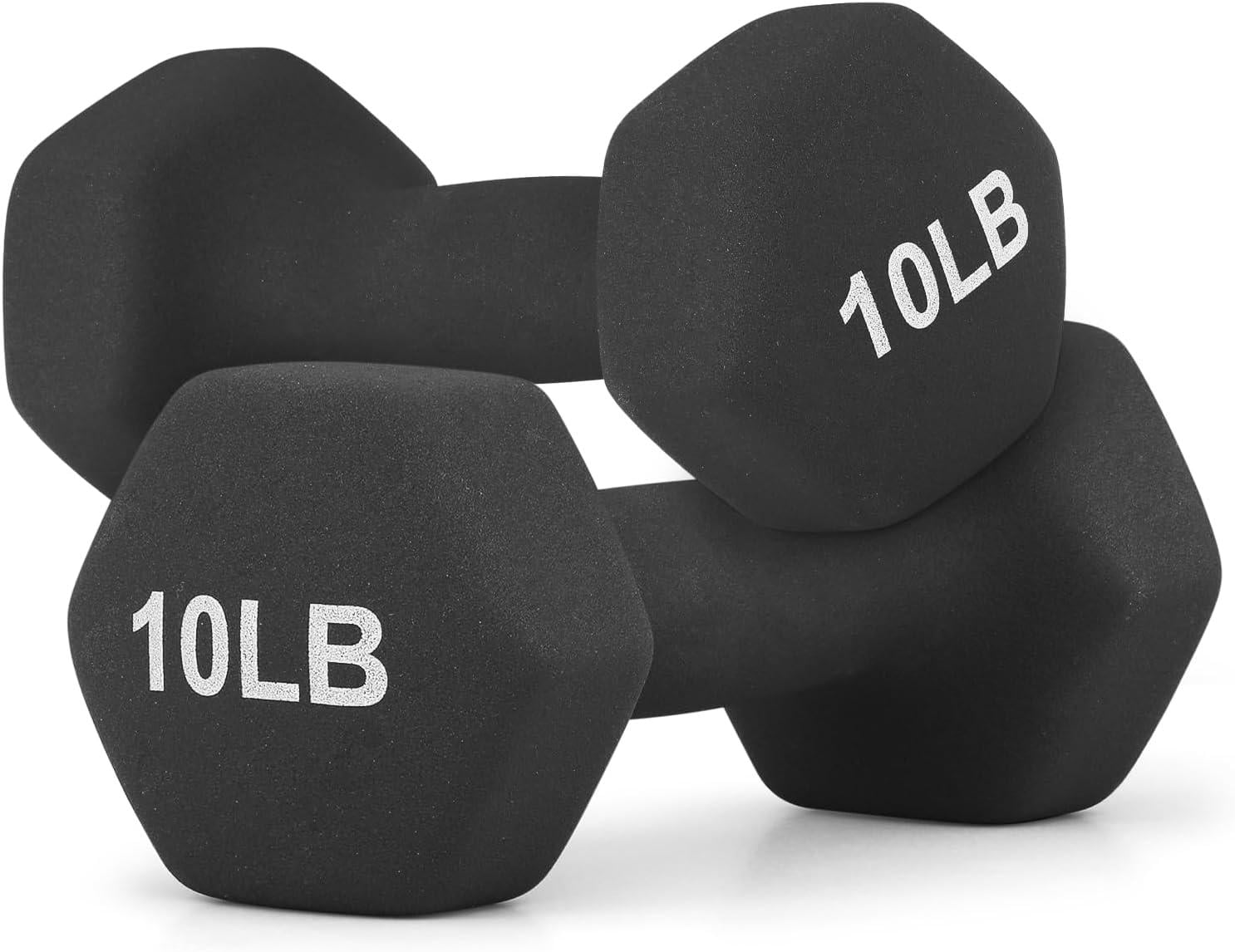 MADOG Dumbbell Set, Anti-Slip Neoprene Coated Hexagon Hand Weights for ...