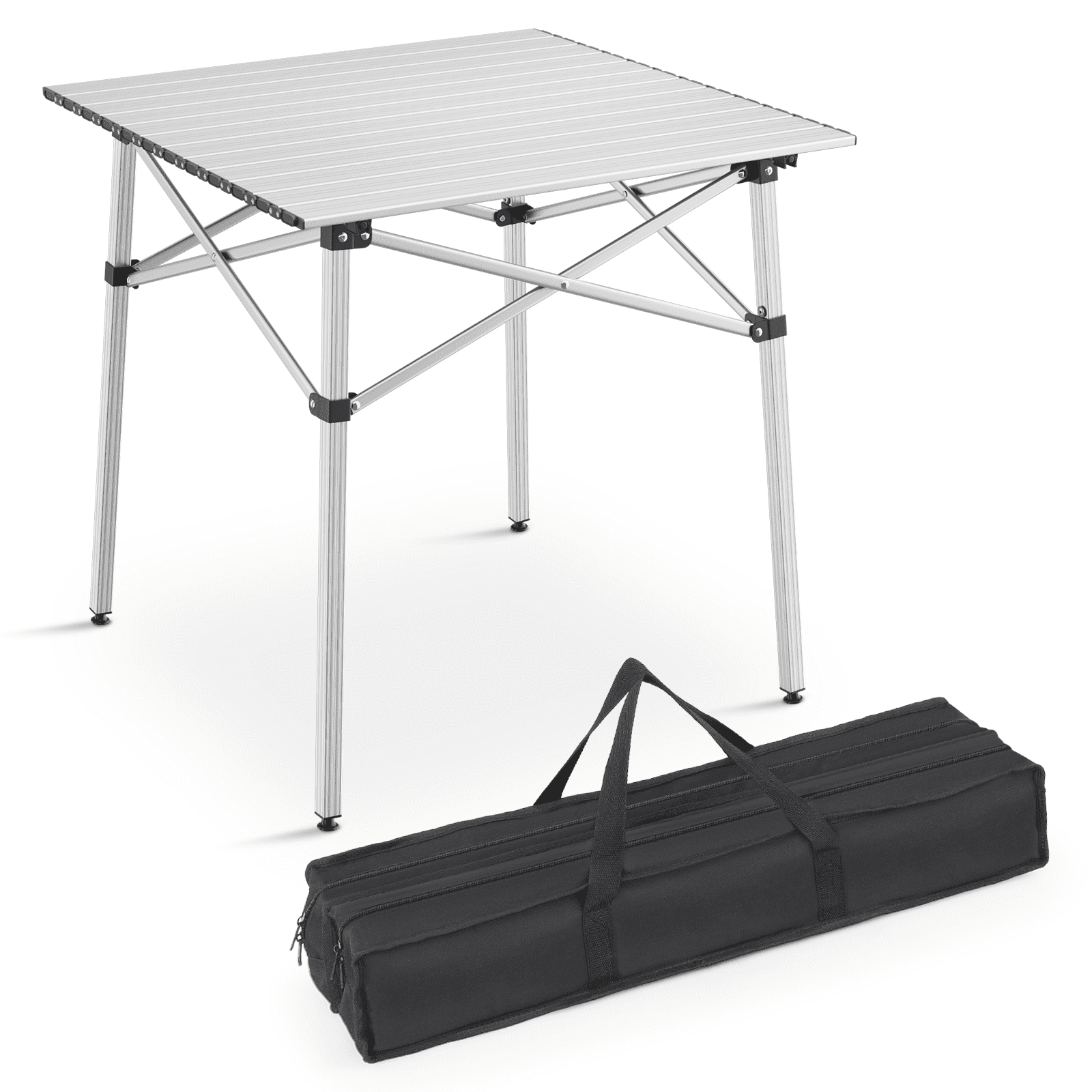 MADOG Folding Camping Table, Aluminum Roll Up Camp Table with Carrying ...