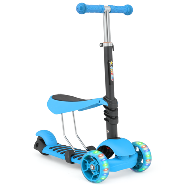 Hurtle 3-Wheeled Scooter for Kids - Wheel LED Lights, Adjustable Lean ...