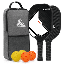 Eccomum Pickleball Rackets Set Pickleball Paddle Set of 2 Rackets and 4 ...