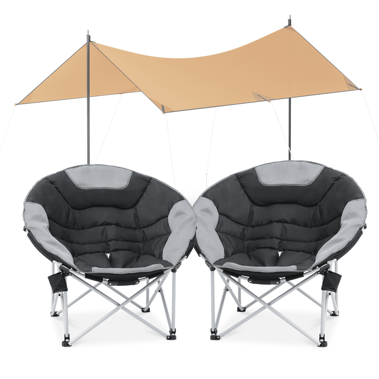 MADOG Set of 3 Camping Tent Tarp + Chairs, 10 Person Tent Shelter and ...