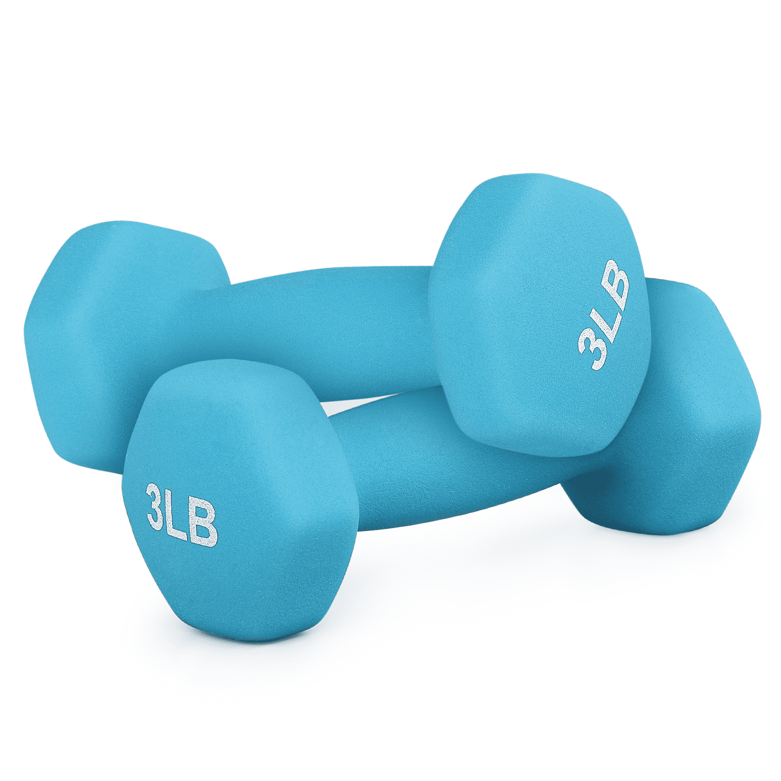 MADOG Set of 2, Hex Dumbbells 3 lb Each, Neoprene Grip, Anti-Roll ...