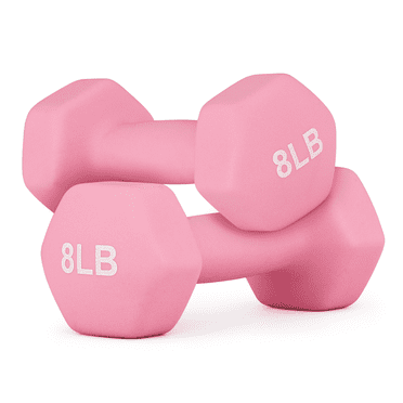 MADOG Set of 2 Neoprene Coated Workout Dumbbells 2lb, Anti-Roll Non ...