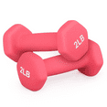 MADOG Set of 2 Neoprene Coated Dumbbell Hand Weights, Anti-Roll Non ...