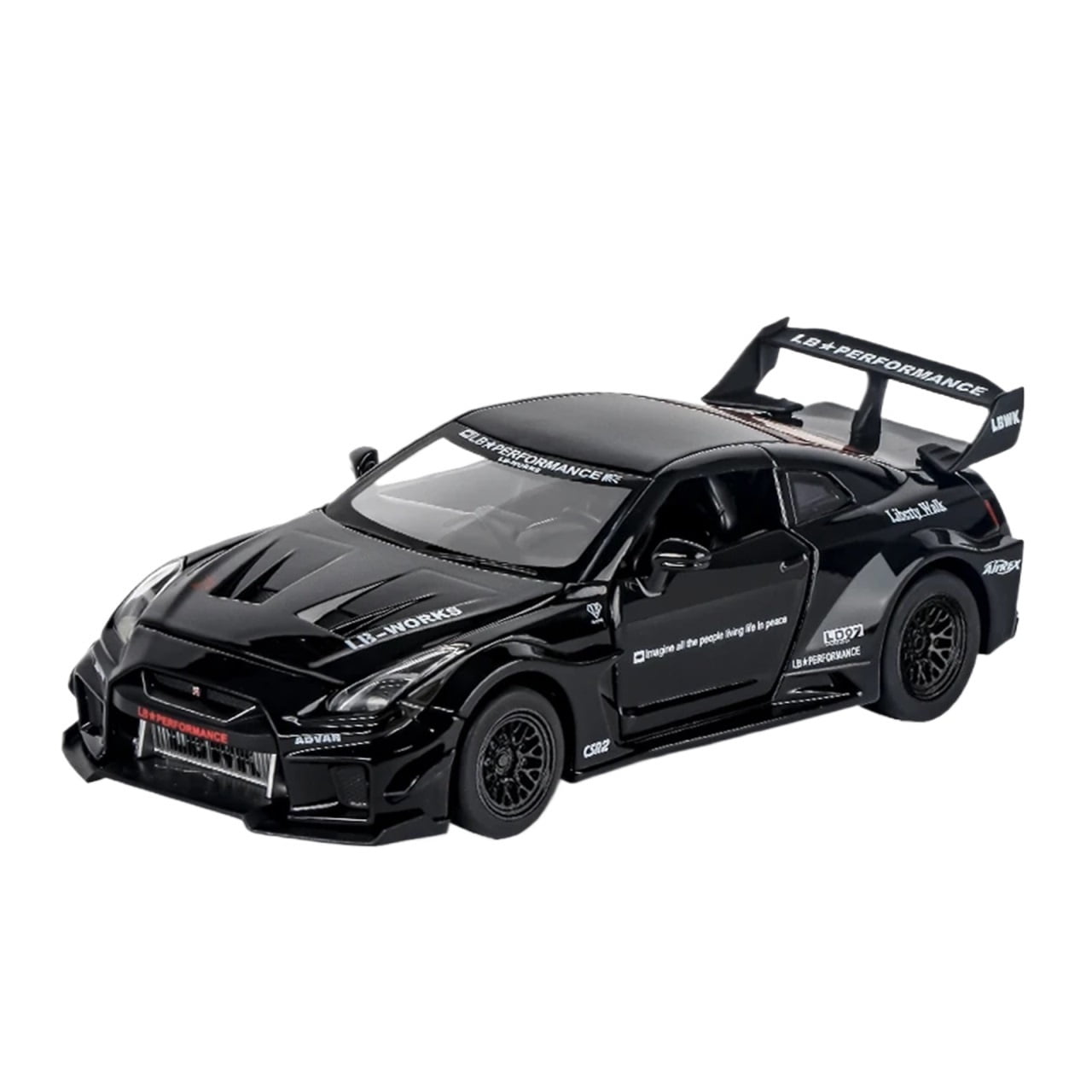 MAE 1:32 GT-CSR2 Alloy Exquisite Sports Car Model Fast Furious Simulation Miniature Toys Sound ...