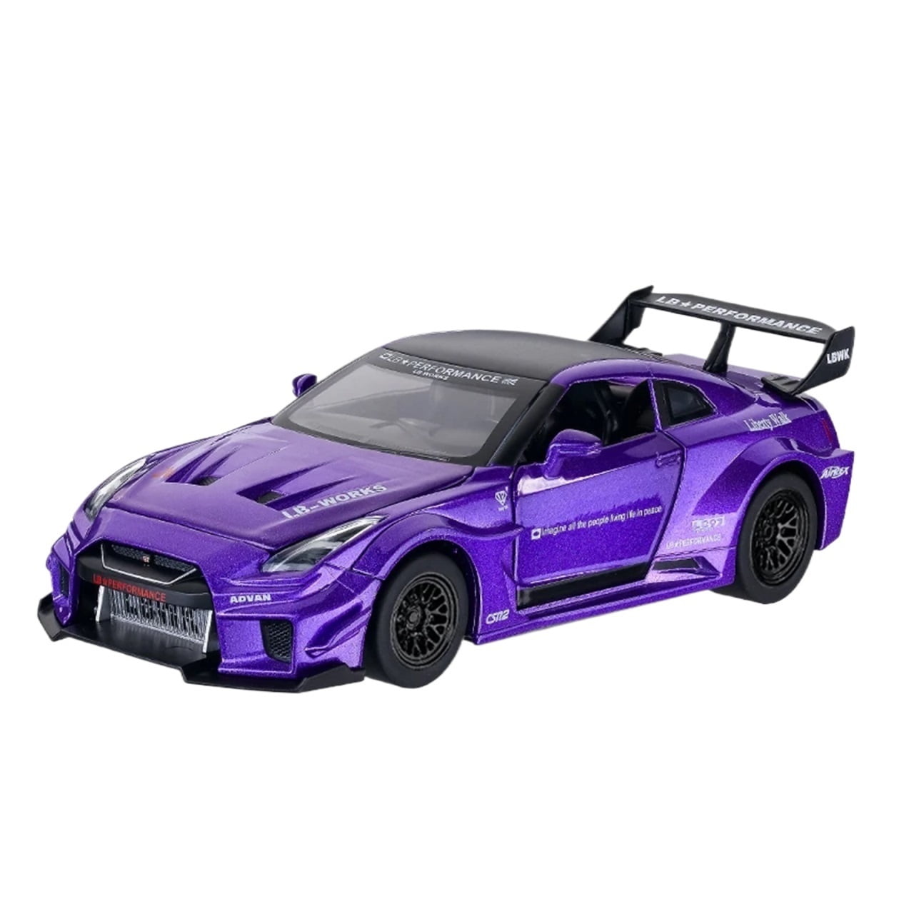 MAE 1:32 GT-CSR2 Alloy Exquisite Sports Car Model Fast Furious Simulation Miniature Toys Sound ...