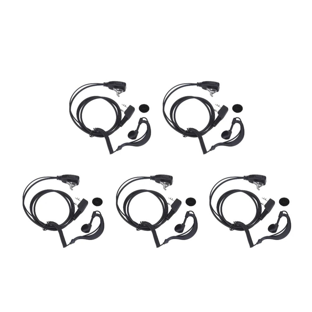 MAE 10-1PCS 2 PIN Earpiece Headset PTT MIC 1m Ear Hook Walkie Talkie ...