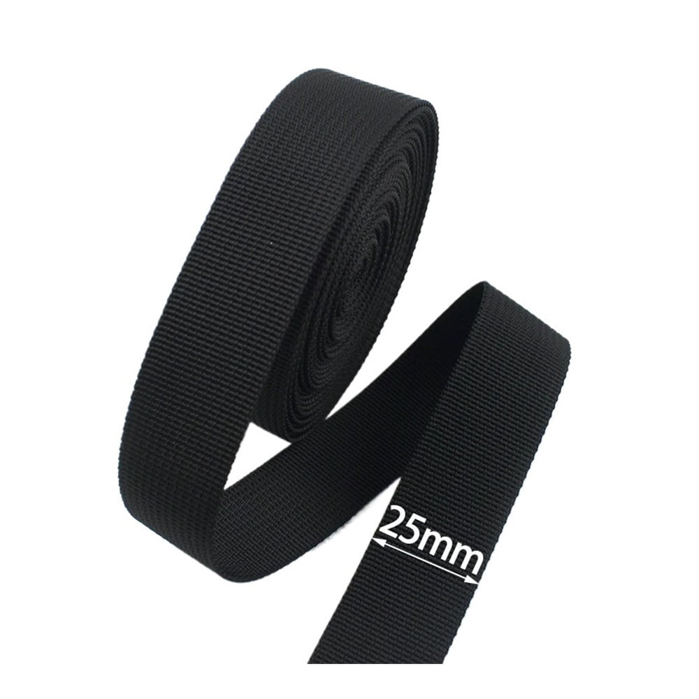 MAE 2-20Meters 20-50mm Nylon Webbing 1mm Thick Black Sewing Ribbons ...