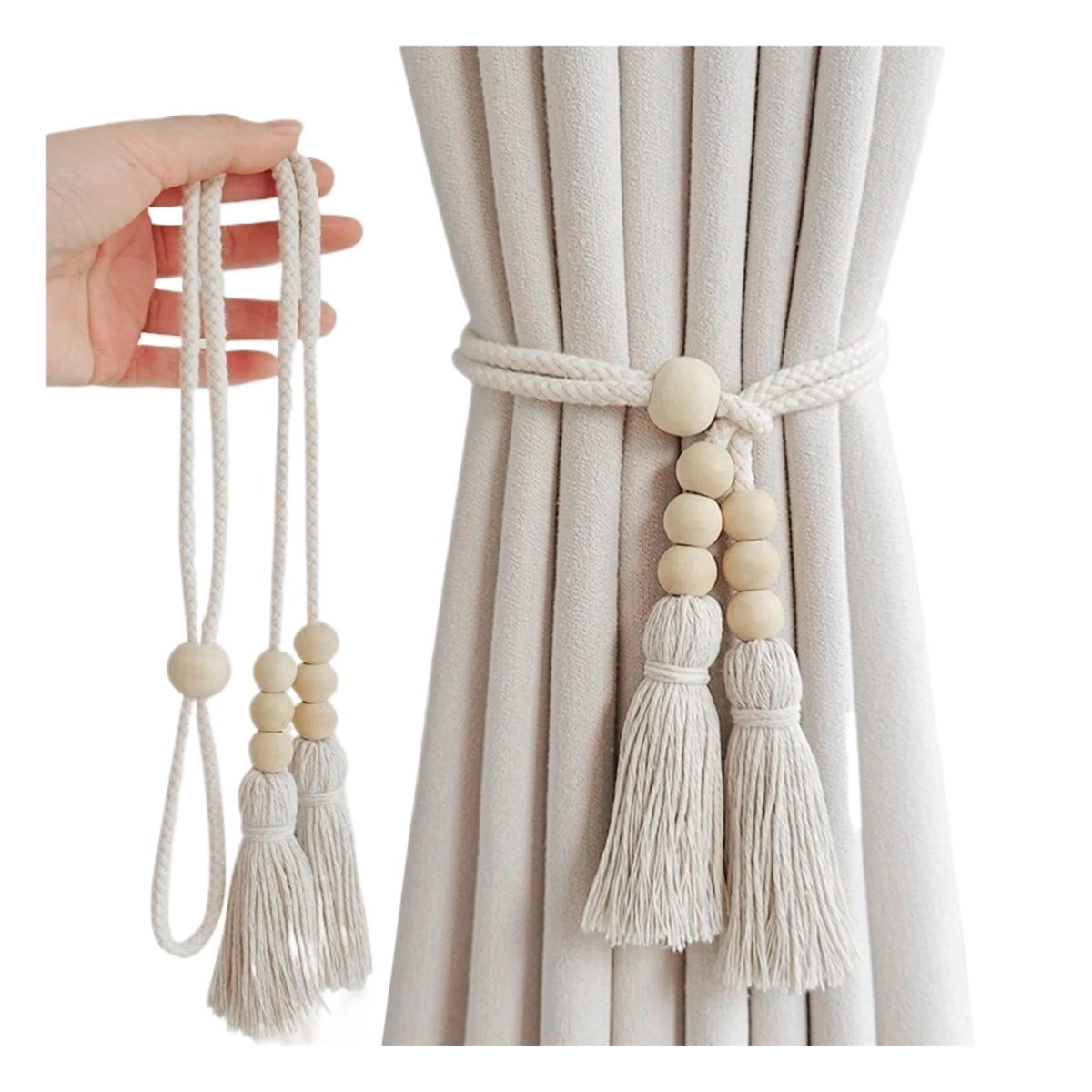 MAE 2PC Curtain accessories, tying ropes, living room, bedroom curtain ...