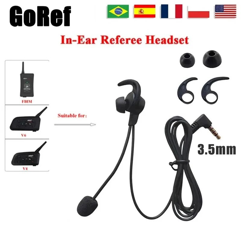 MAE 3.5mm for Jack In-ear Earphones Football Soccer Referee Referees ...