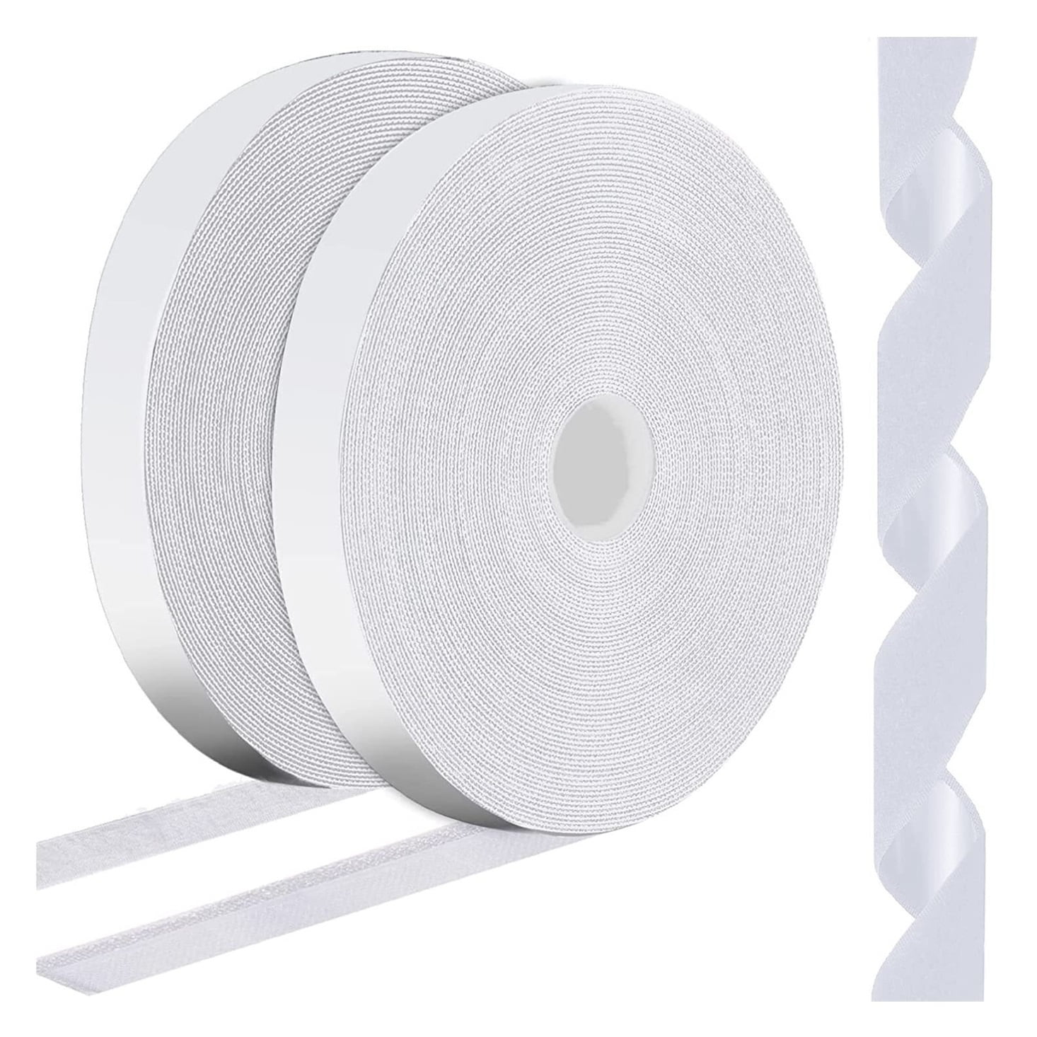 MAE 4Inch x 18 Feet White Hook Loop Strips with Adhesive Heavy Duty ...