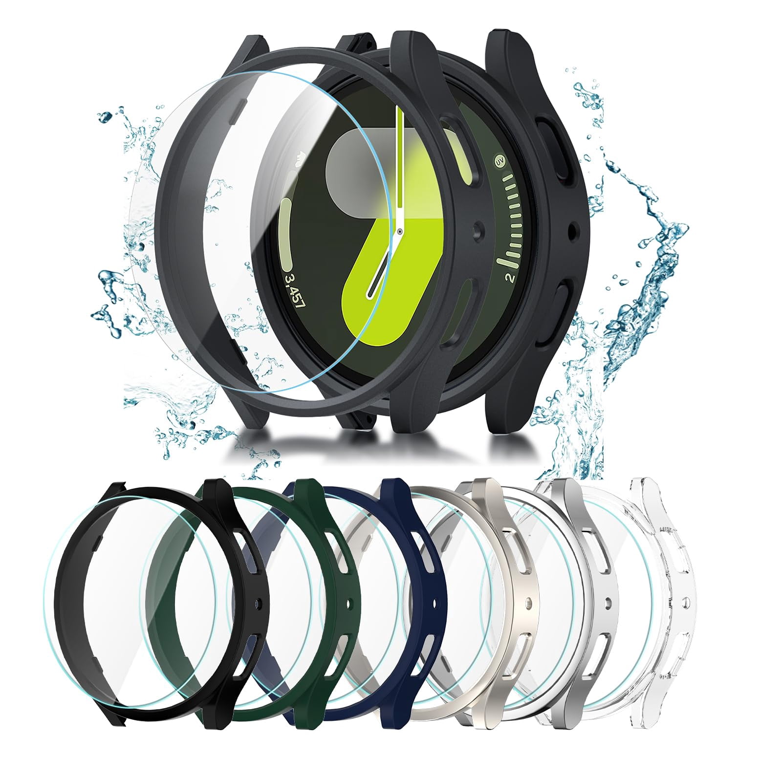 MAE 6+6 Pack for Samsung Galaxy Watch 7 Screen Protector Case 40mm ...