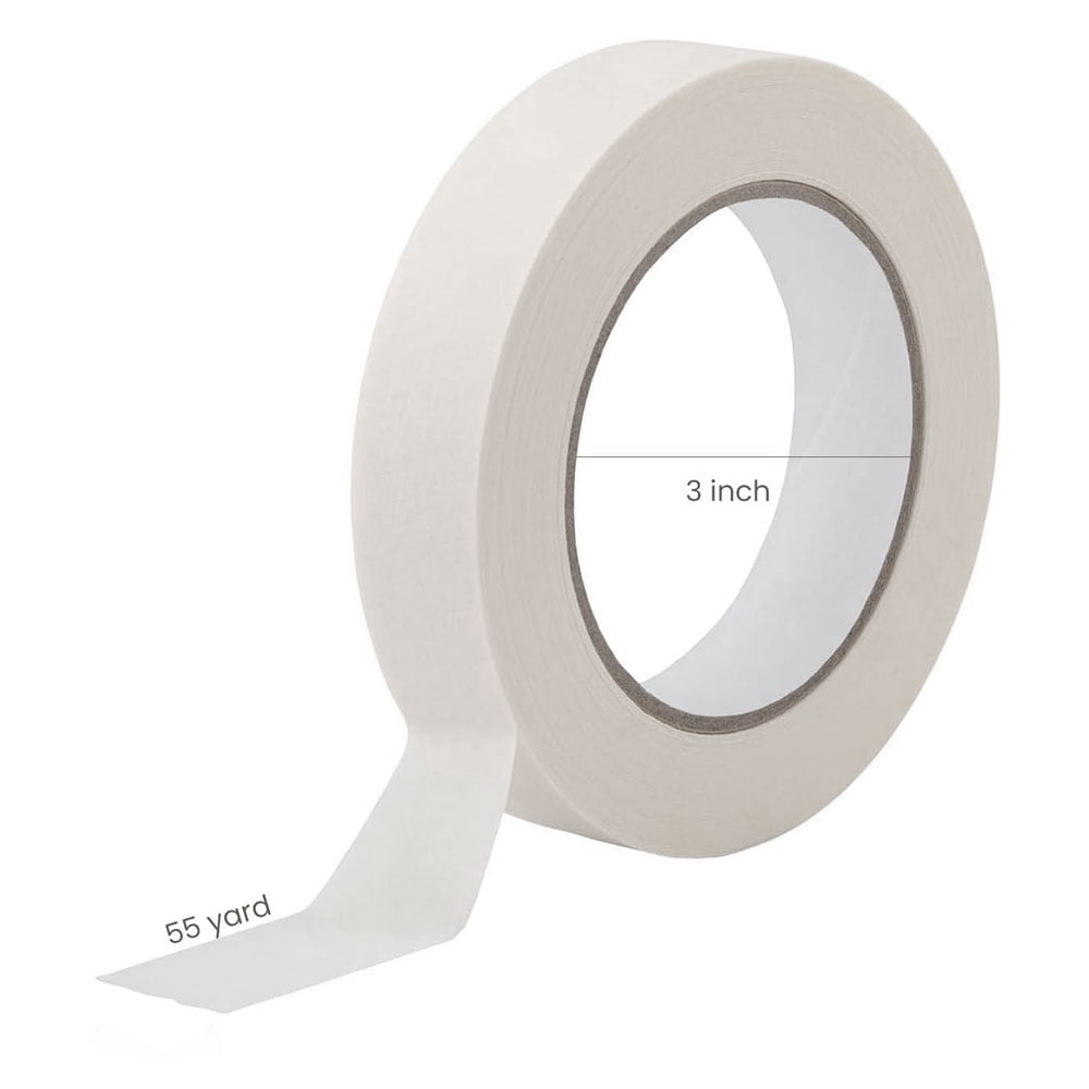 MAE 6PC 50M Masking Tape White 10mm-50mm Single Side Tape Adhesive ...