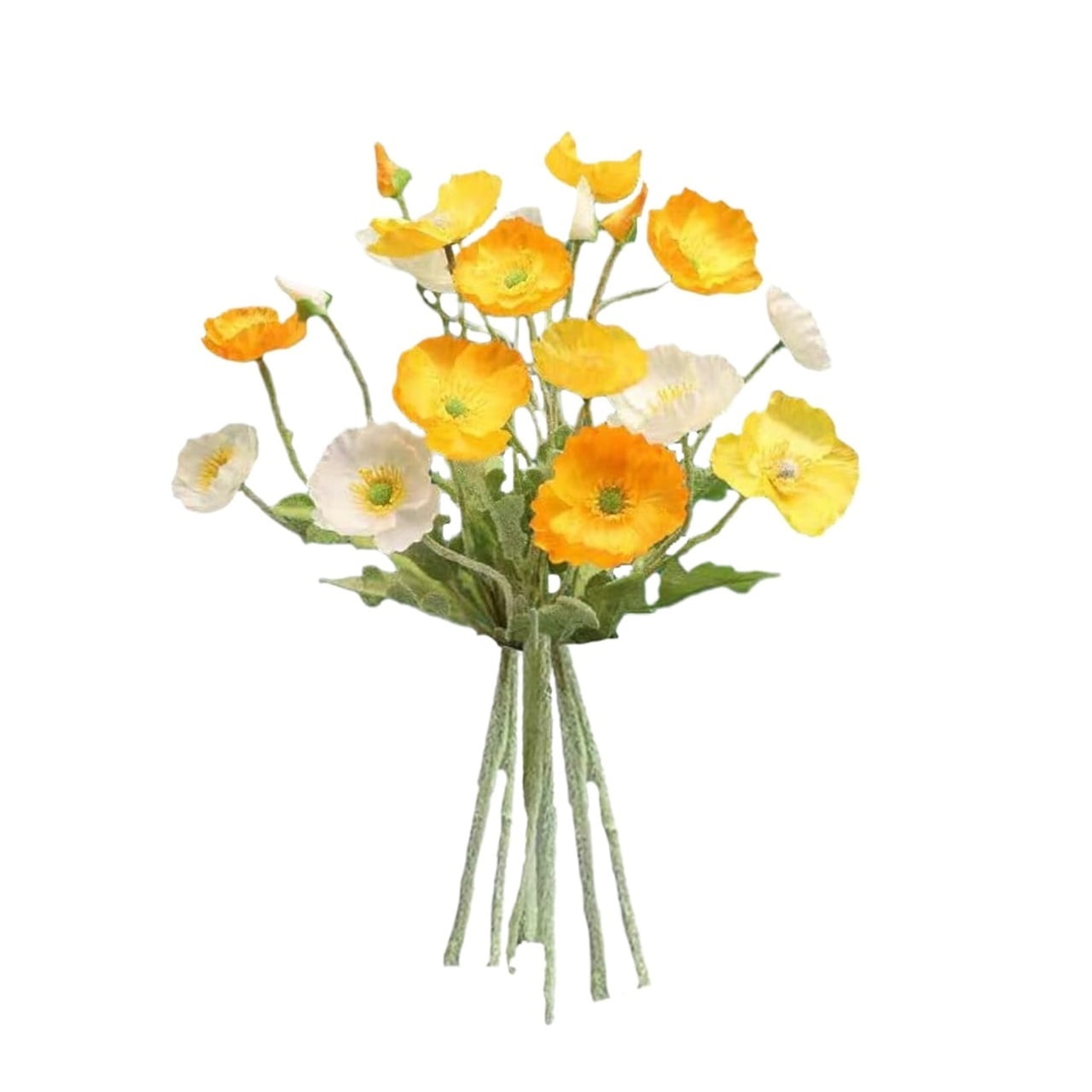 MAE 6pcs Artificial Poppy Flowers Silk Fake Poppy Flowers with Stems ...