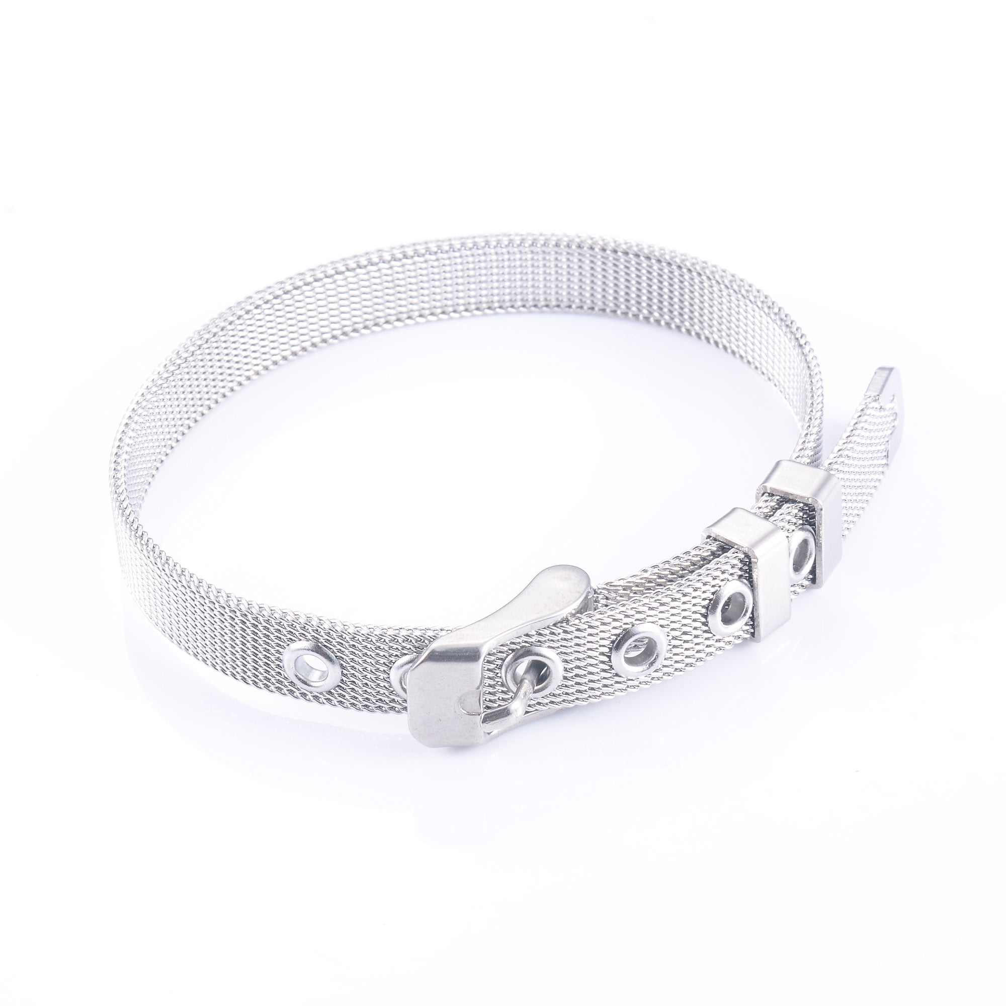 MAE Adjustable Stainless Steel Narrow Mesh Watch Strap Bracelet for ...