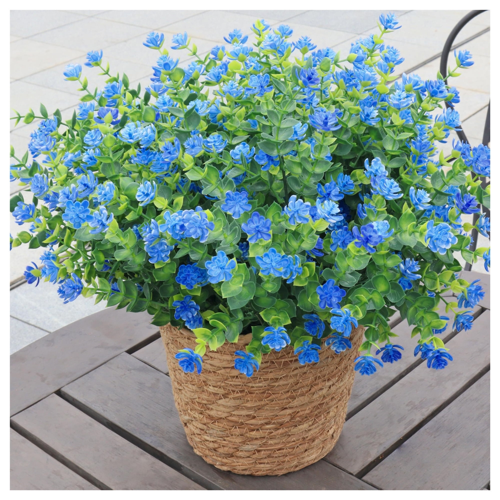 MAE Artificial Flowers for Outdoors, 12 Bundles UV Resistant Realistic ...