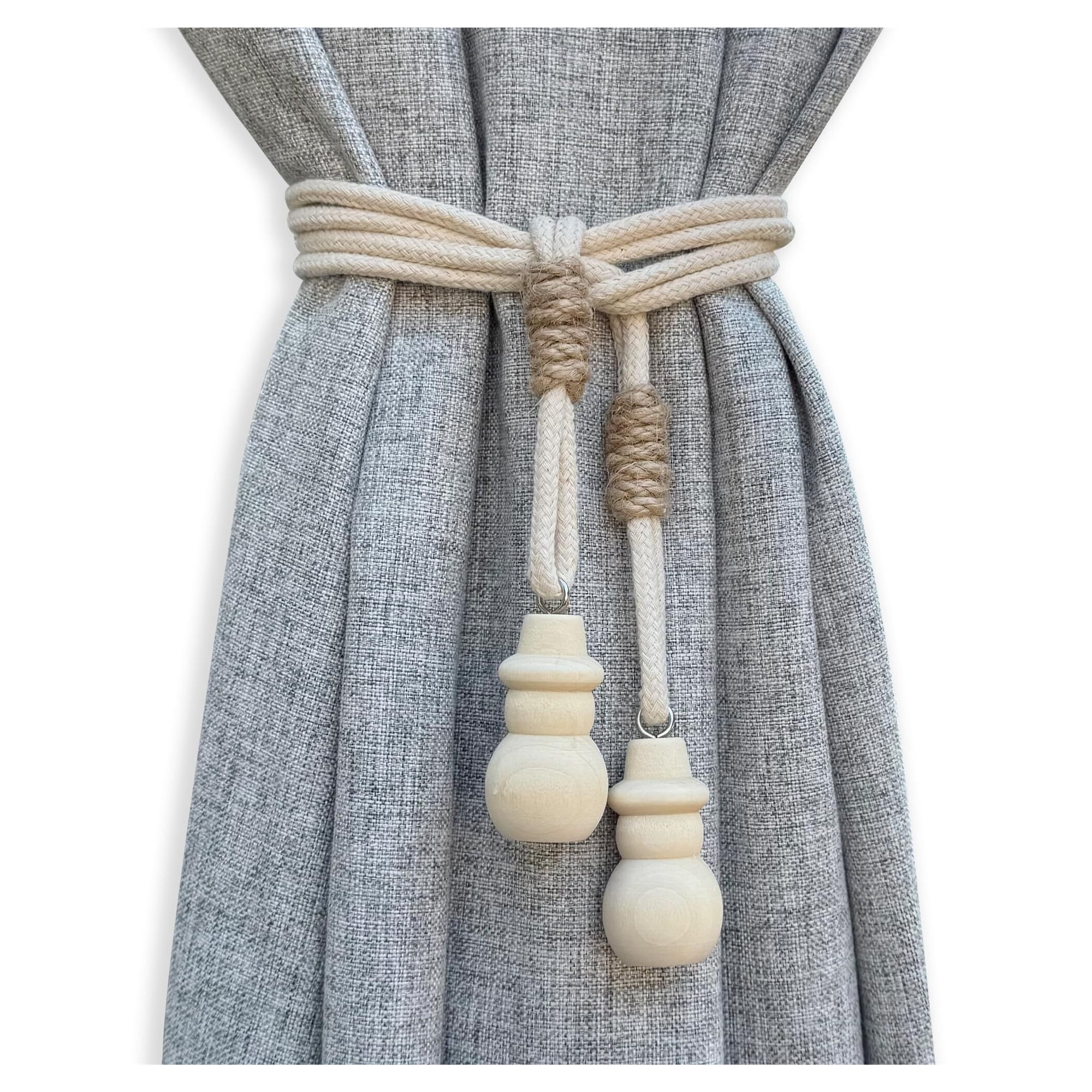 MAE Curtain Tiebacks for Curtains Boho Holdbacks for Drapes, Farmhouse ...