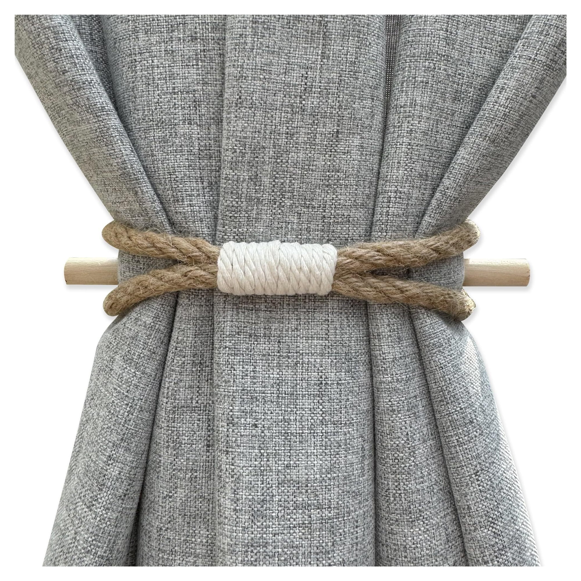 MAE Curtain Tiebacks Rustic Holdbacks for Drapes, Farmhouse Tie Backs ...