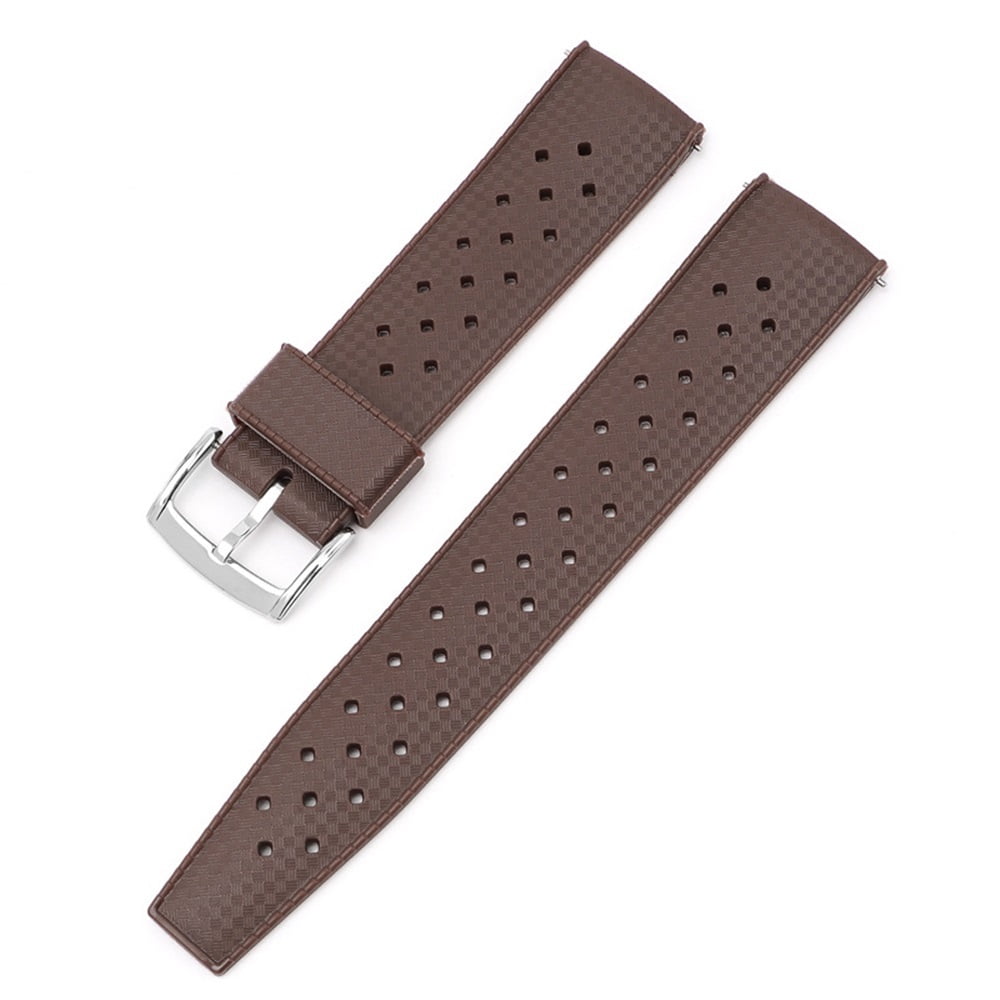MAE Quick Release Rubber Strap Flat Head Universal Watch Band Ventilate ...