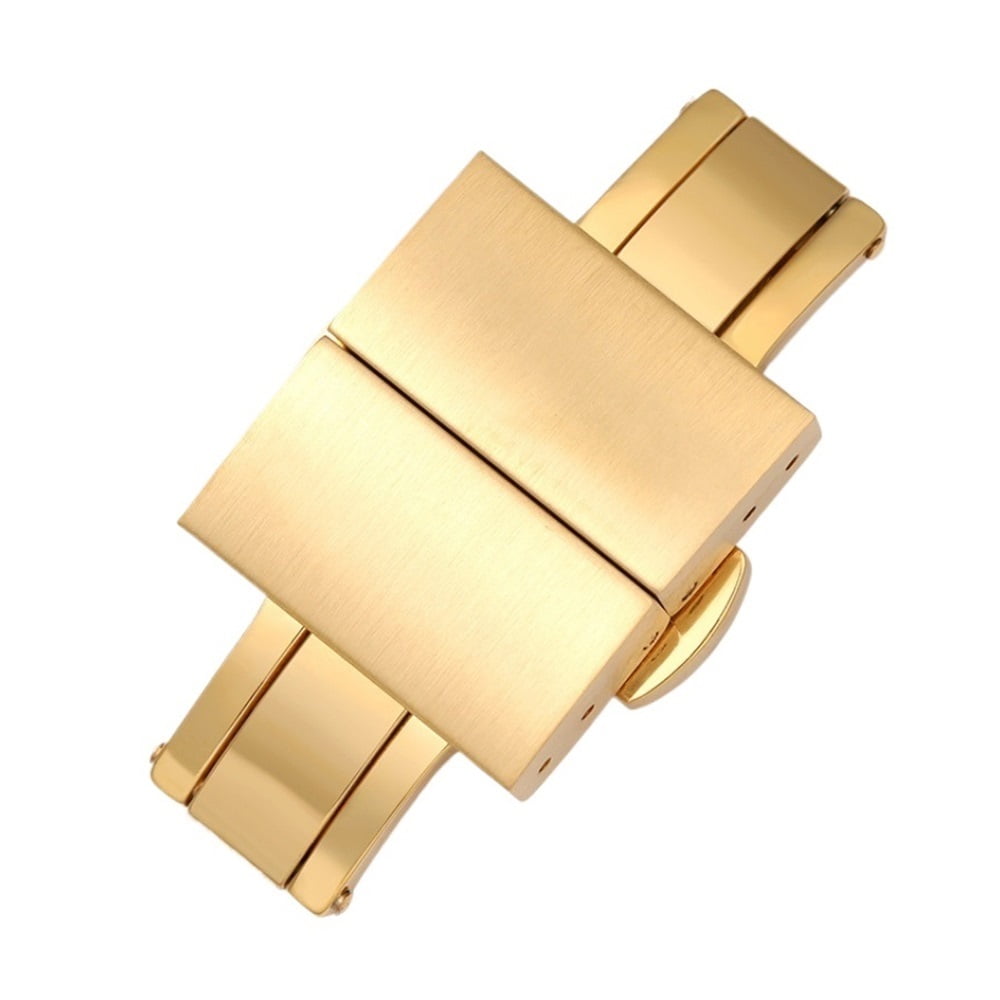 MAE Steel Double Press Butterfly Watch Buckle for Leather Watch Strap ...