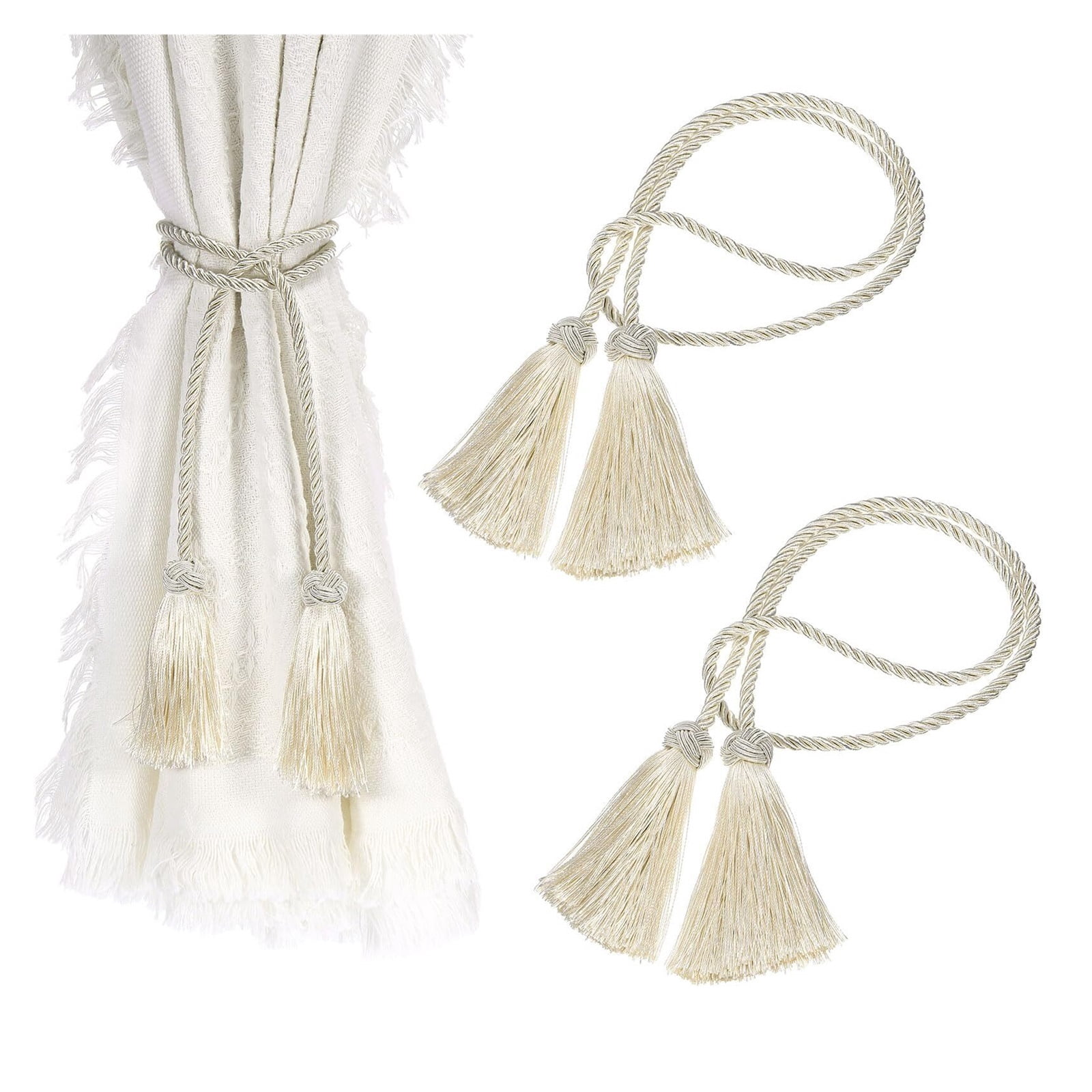 MAE Tassel Curtain Tiebacks, Curtain Holdbacks with Tassel Handmade ...