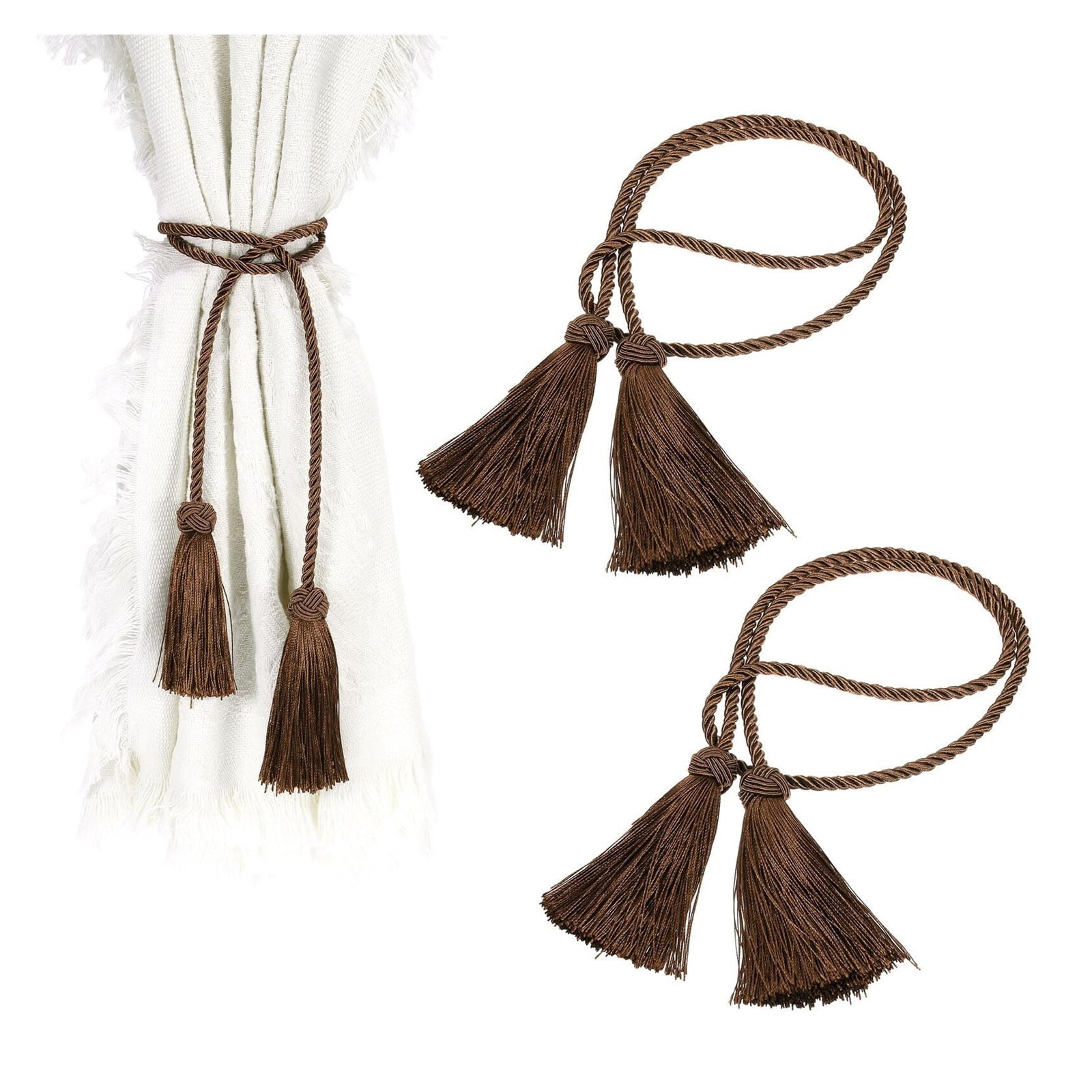 MAE Tassel Curtain Tiebacks, Curtain Holdbacks with Tassel Handmade ...