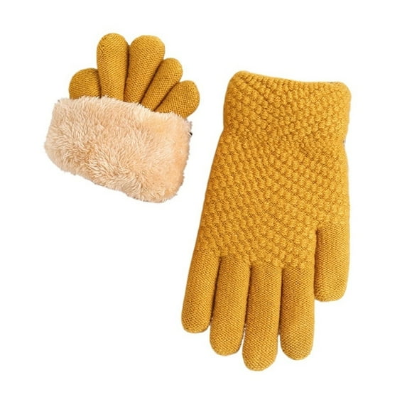 MAE Unisex Winter Warm Knit Full-Finger Cycling Gloves - Walmart.com