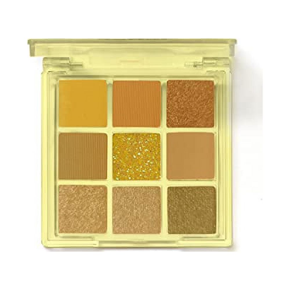 MAEPEOR Yellow Gold Eyeshadow .. Palette 9 Colors Cool .. Toned Matte ...