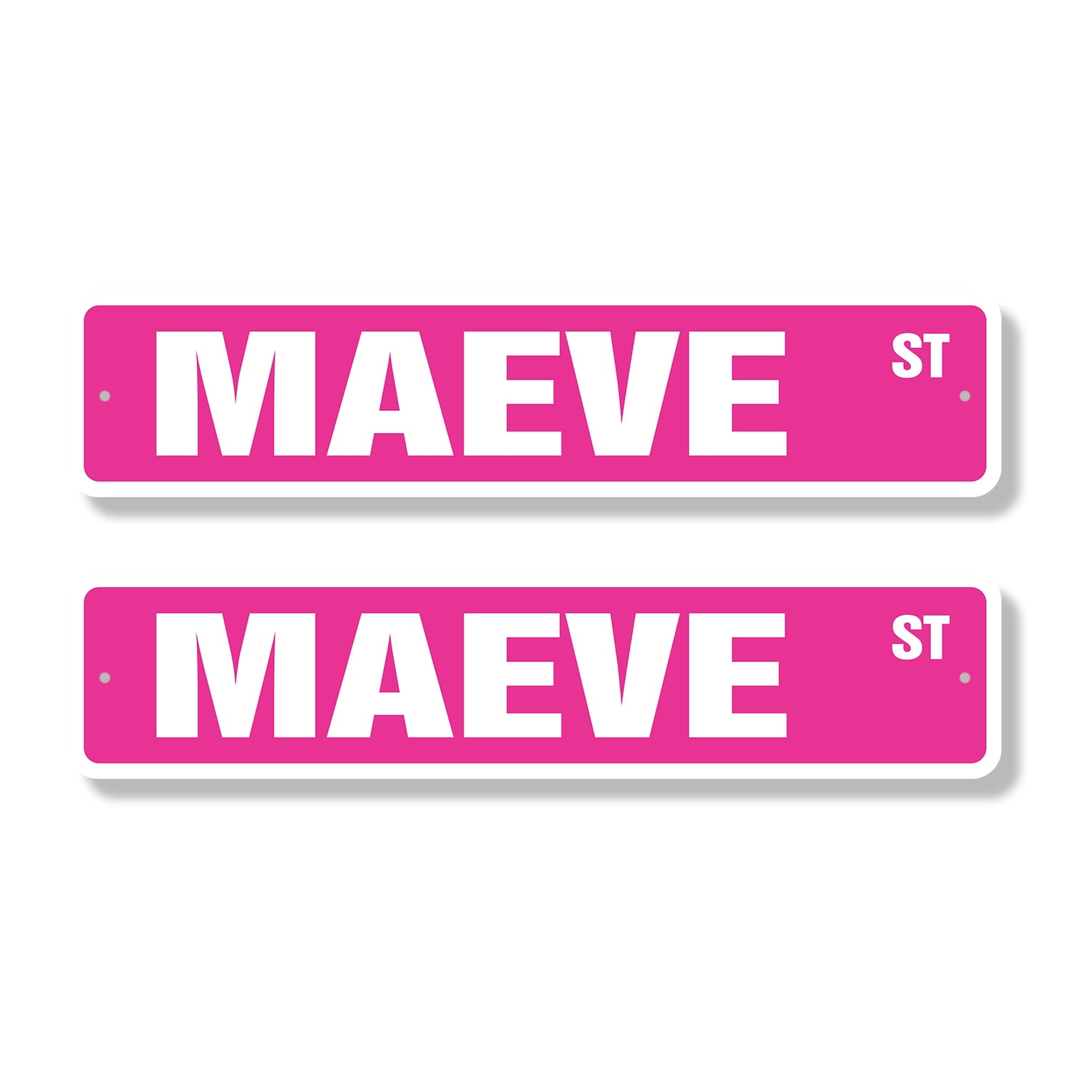 MAEVE Classic Street Sign (2 Pack) Childrens Name Room Sign Road Sign ...