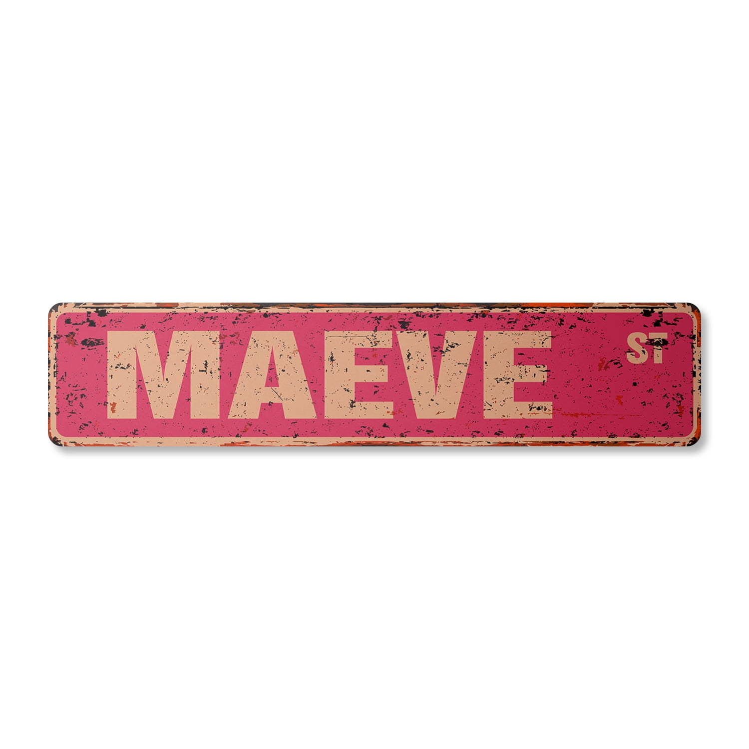 MAEVE Vintage Plastic Street Sign Childrens Name Room Sign | Indoor ...