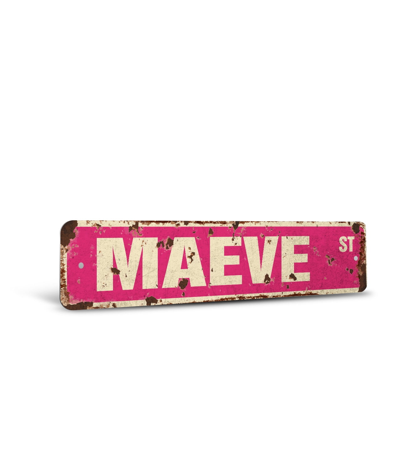 MAEVE Vintage Style Rustic Street Sign – Childrens Name Room Sign Retro ...