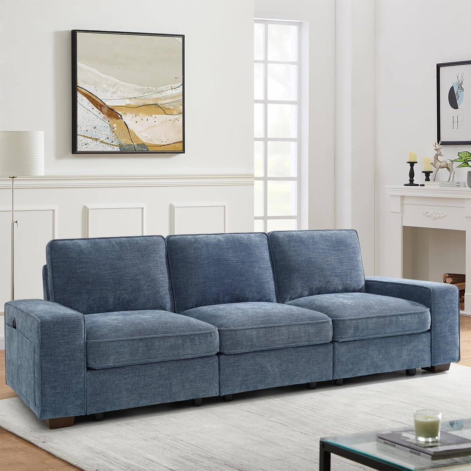 MAEVIS 101" Modern Sofa Couch for Living Room with Large Storage Space ...