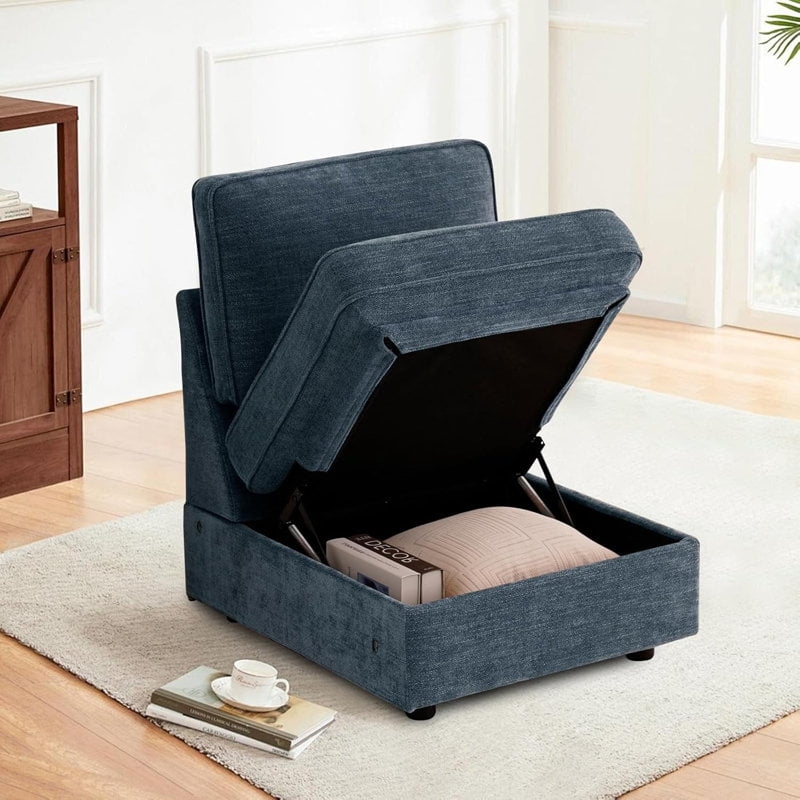 MAEVIS Modern Modular Sectional Sofas Single Cushion with Stroage Space ...