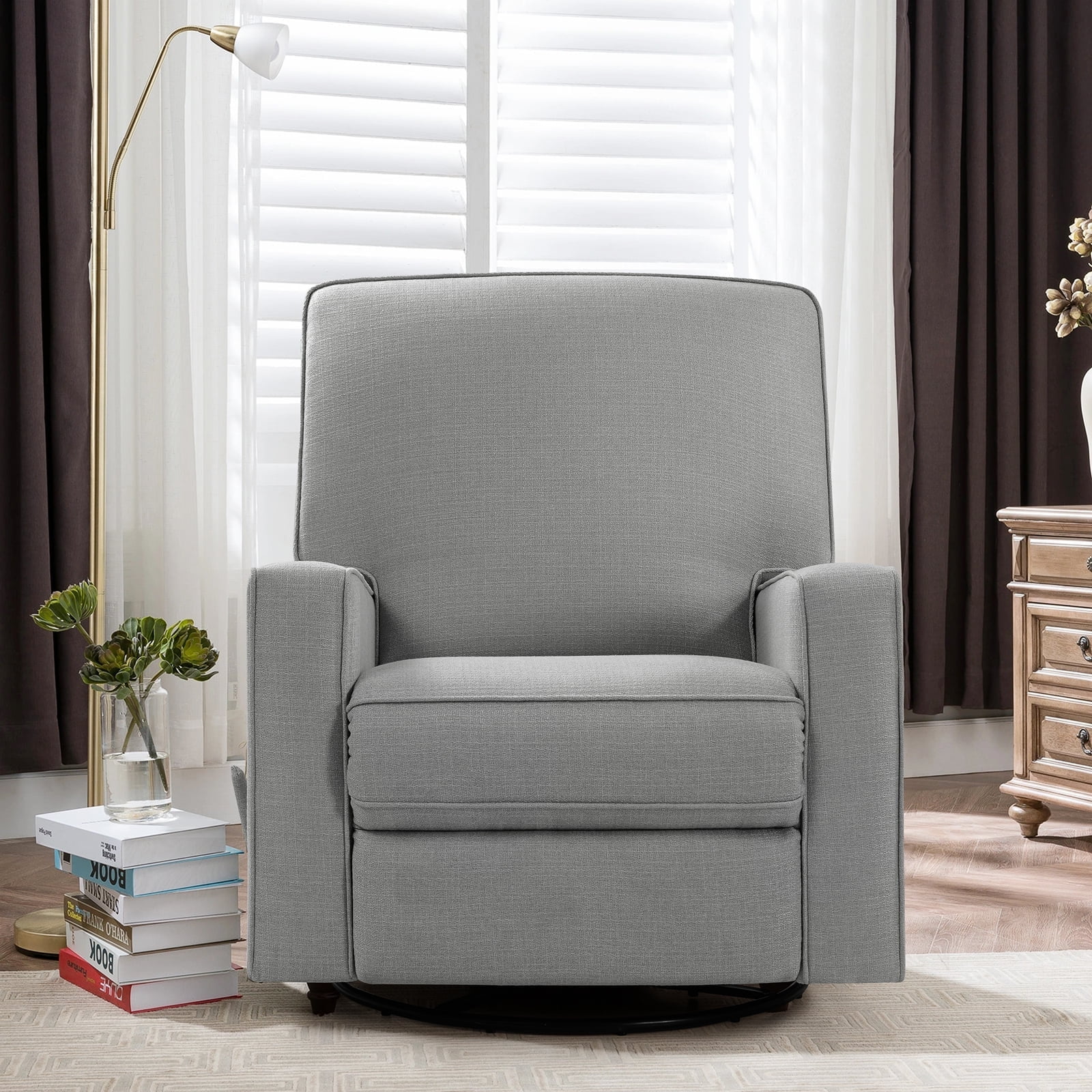 MAEVIS 360 ° Swivel Rocker Recliner, Small Recliners for Small Spaces ...