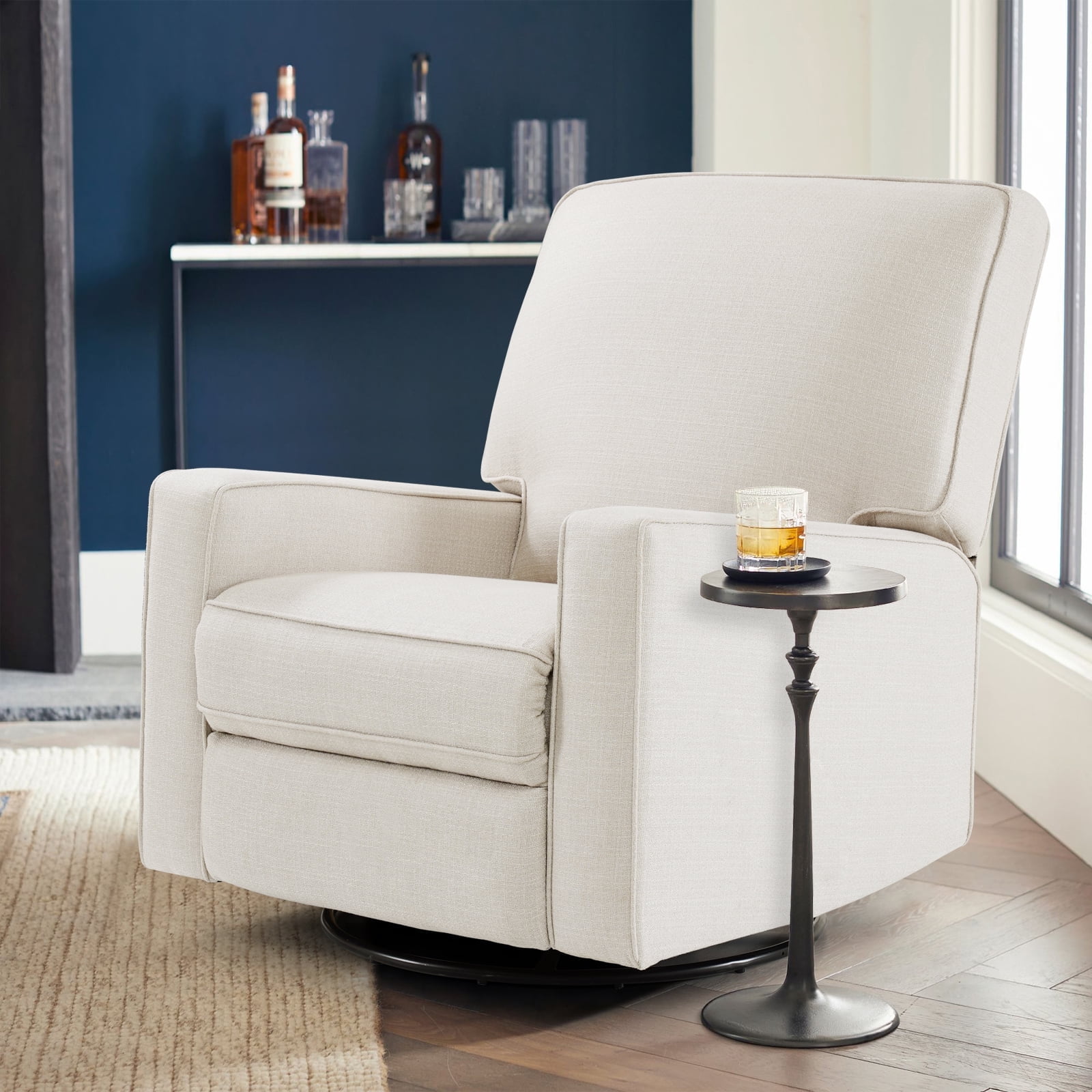 MAEVIS 360° Swivel Rocker Recliner, Small Recliners for Small Spaces ...
