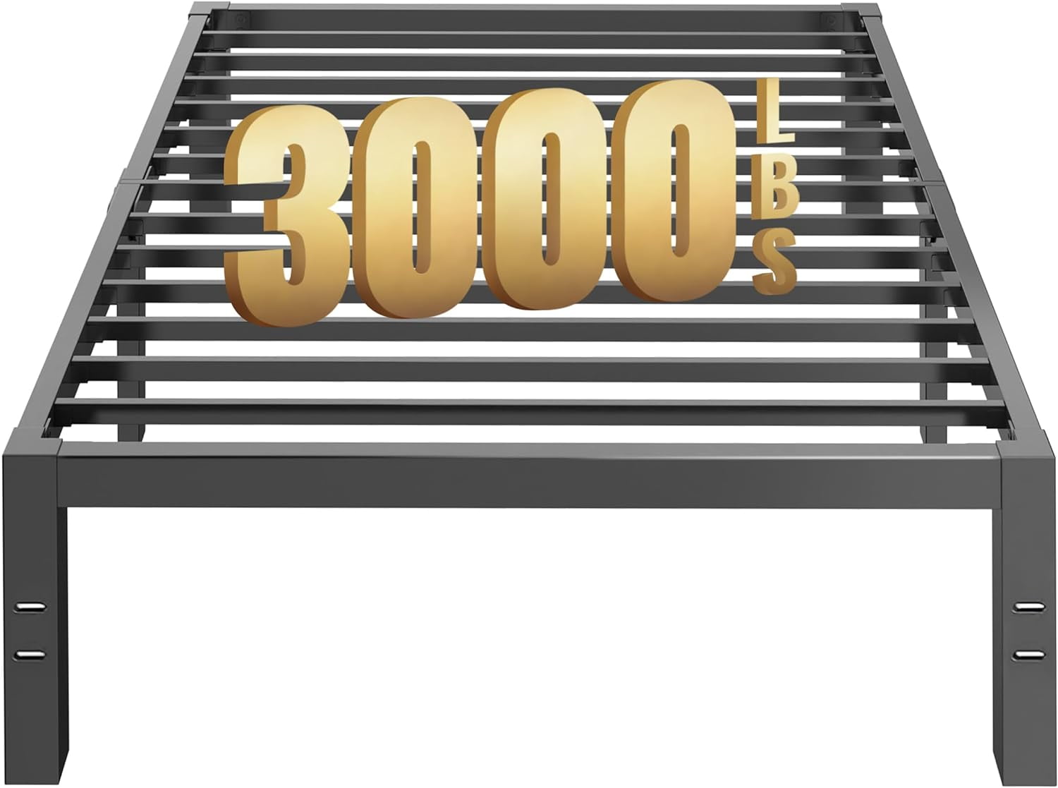 MAF Twin Bed Frames 14 Inch Metal Platform BedFrame with Black Heavy ...